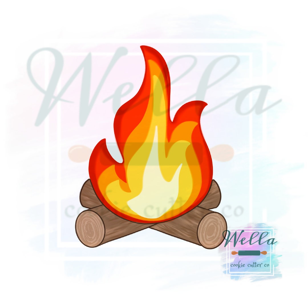 Campfire on Logs Cookie Cutter, Camping Cookie Cutter, Fire Cookie ...