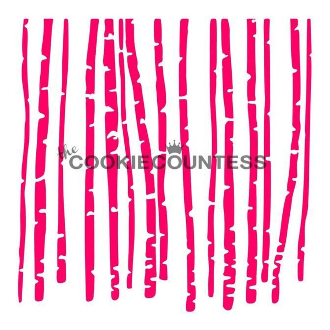 Birch Trees Stencil, Cookie Decorating Stencil, Trees Background ...