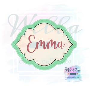 Plaque Emma Cookie Cutter - Etsy