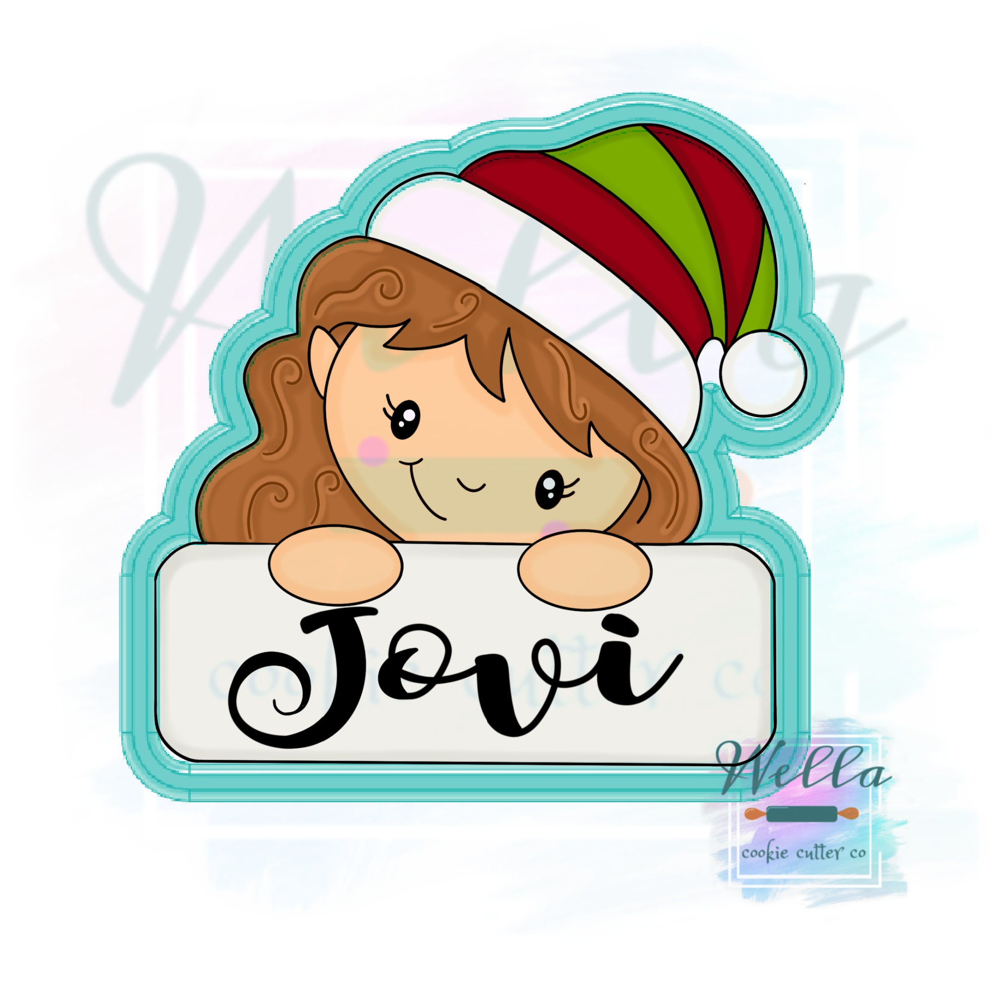 Elf Name Plaque Cookie Cutter With Optional Stencil Guide Elf - Etsy