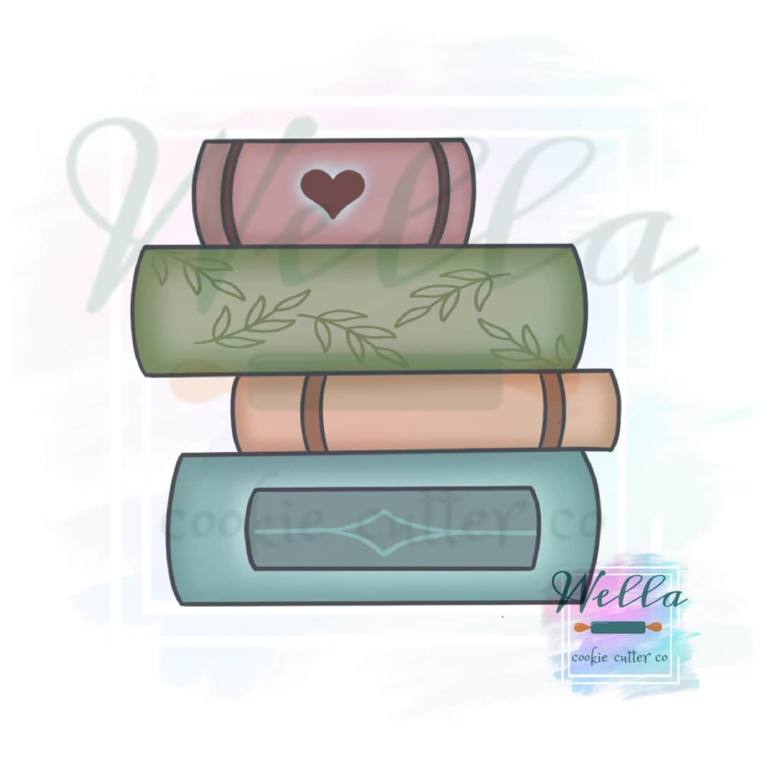 Stack of Books Cookie Cutter - Etsy