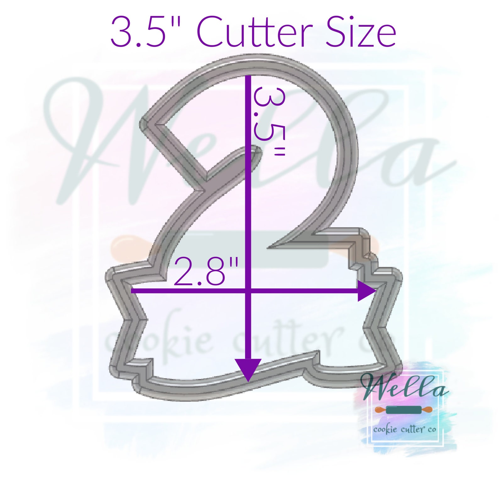 Number Two With Banner Cookie Cutter Number 2 Banner Cookie | Etsy