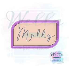 Plaque Molly Cookie Cutter, Modern Molly Cookie Cutter, Modern Plaque ...