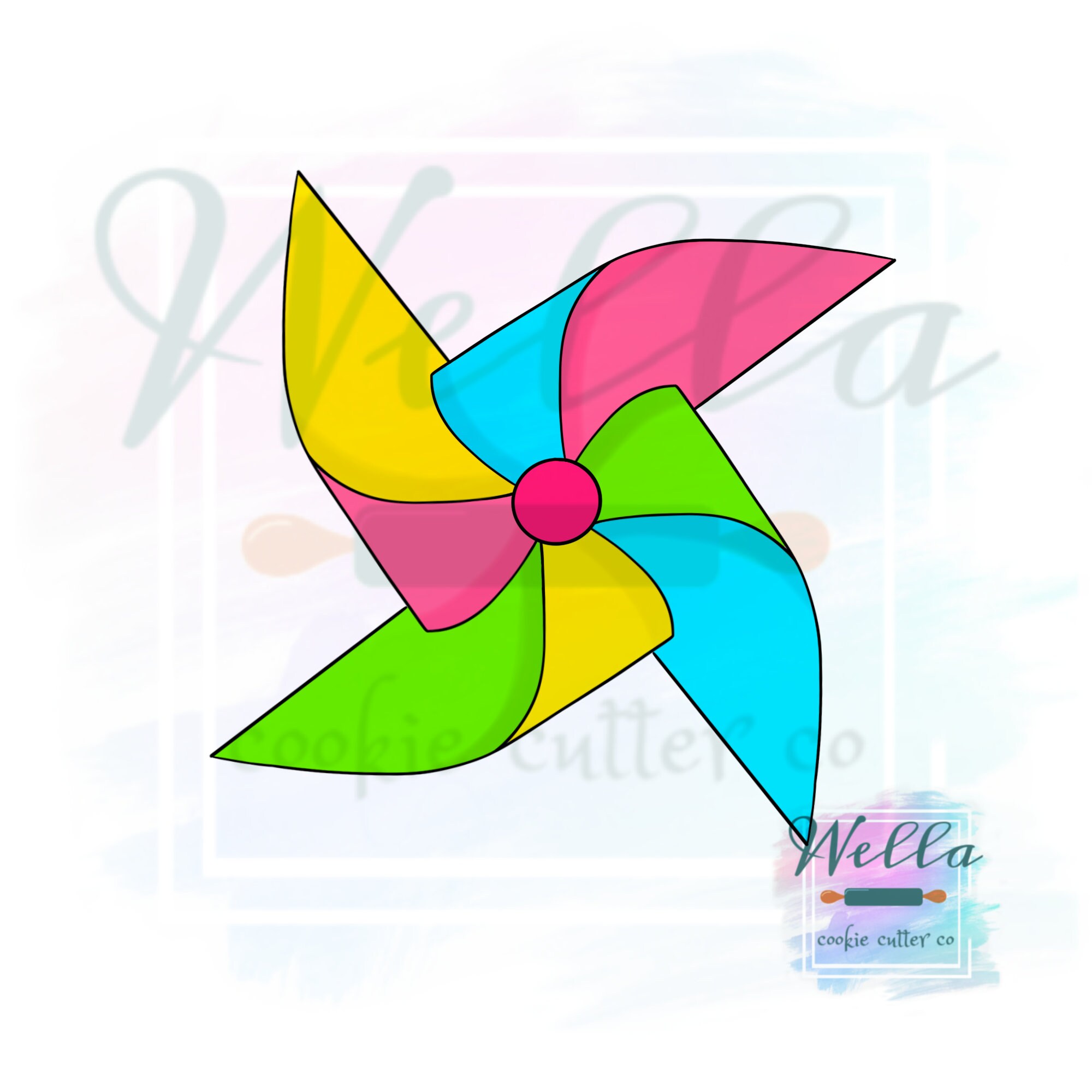 Pinwheel Cookie Cutter Fourth of July Cookie Cutter Pinwheel - Etsy