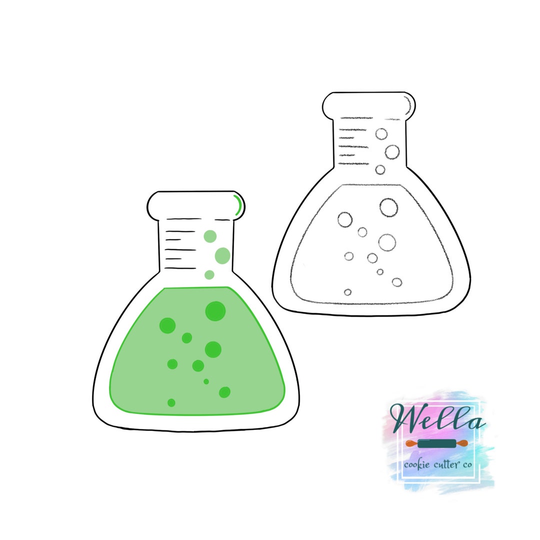 Beaker Chubby Potion Bottle Cookie Cutter - Etsy