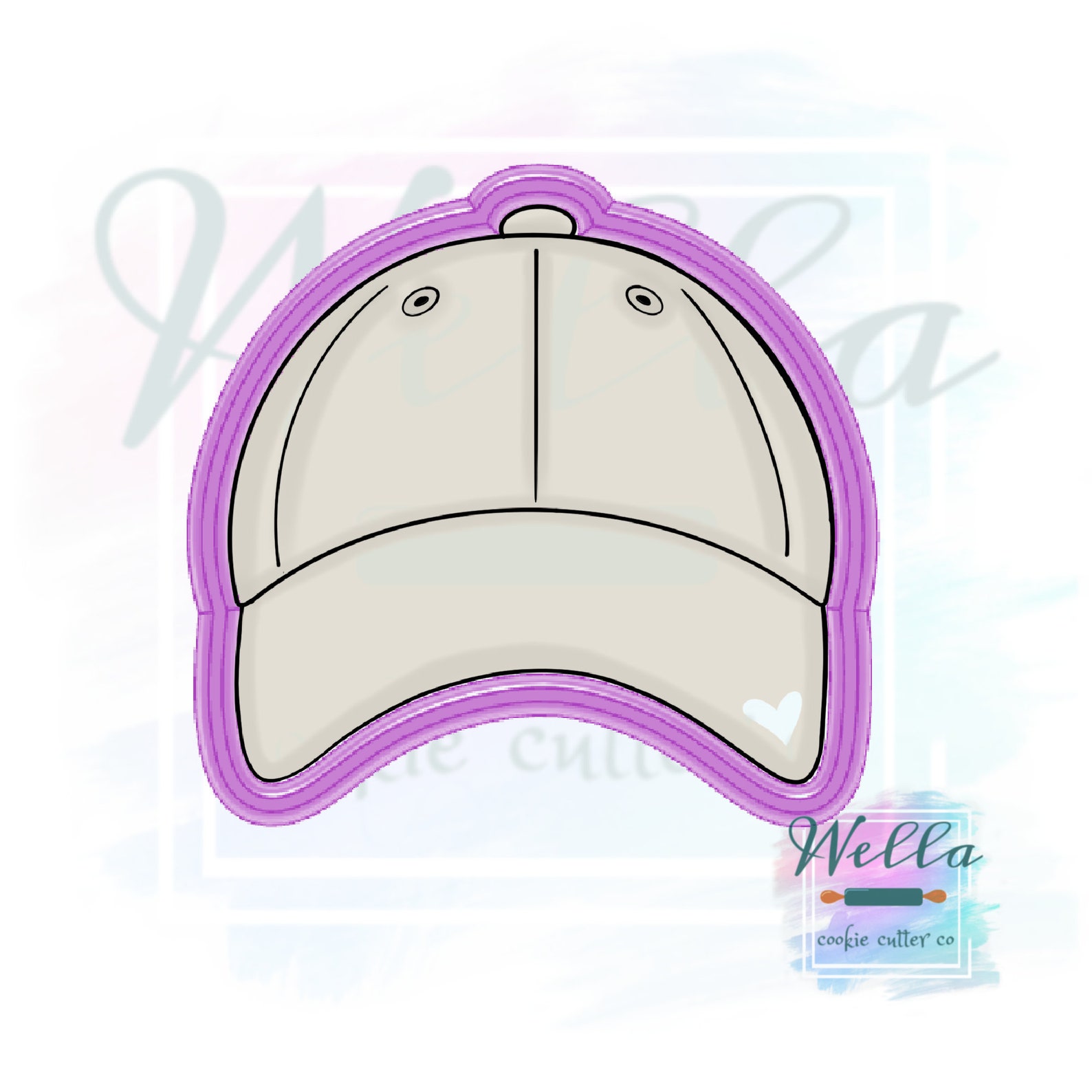 Baseball Cap Front View Cookie Cutter - Etsy