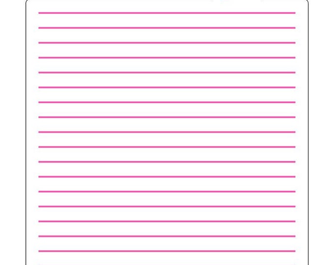 Notebook Paper Lines Cookie Stencil, Notebook Cookie Stencil, Paper ...