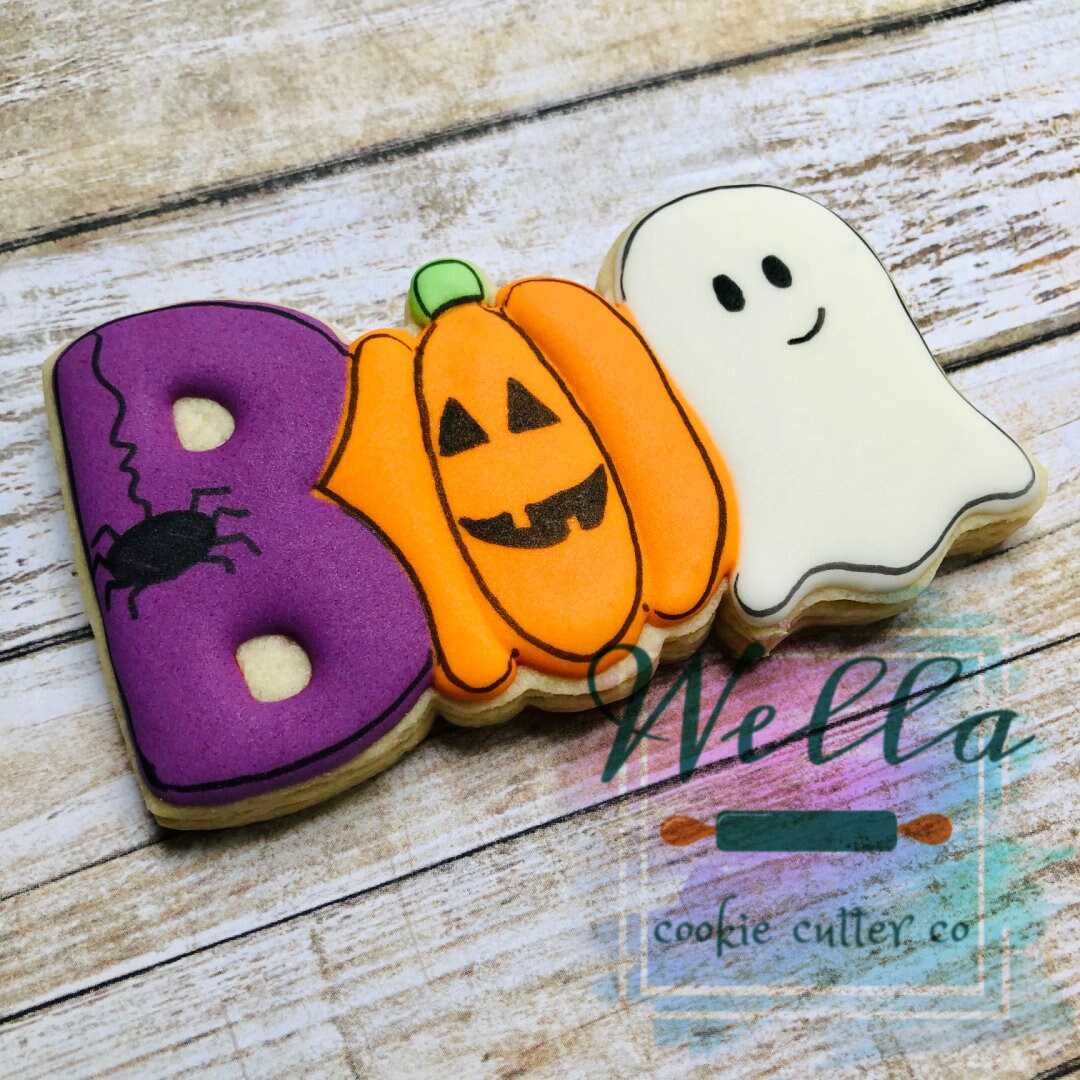 BOO Pumpkin Ghost Halloween Cookie Cutter | Etsy