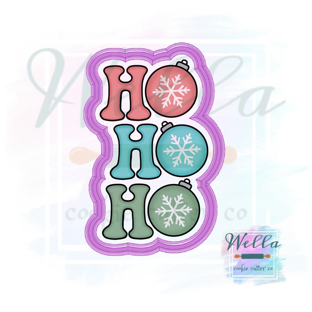 HO HO HO Cookie Cutter, Christmas Cookie Cutter - Etsy