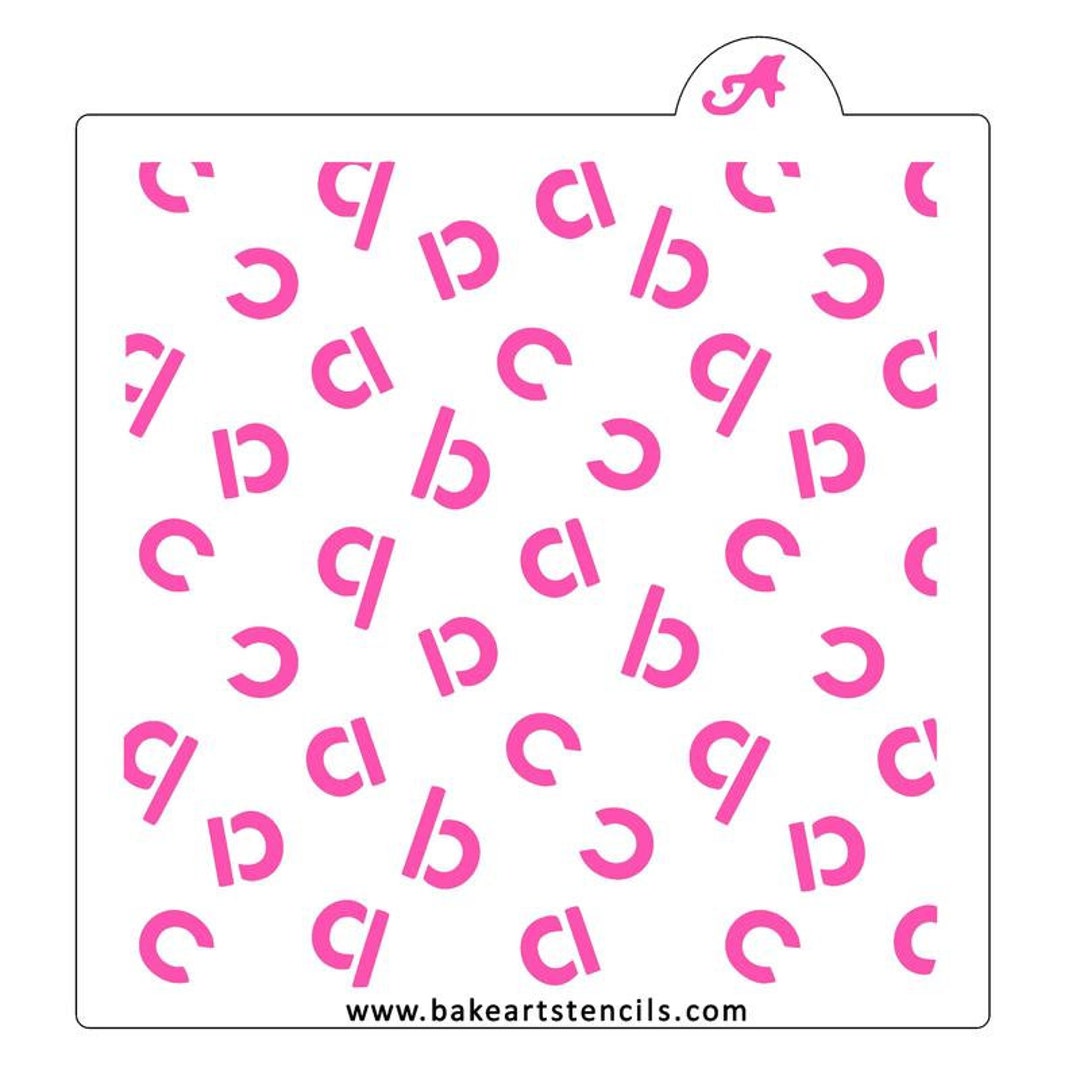 Abc Letter Pattern Stencil, Alphabet Cookie Stencil, Teacher Stencil ...