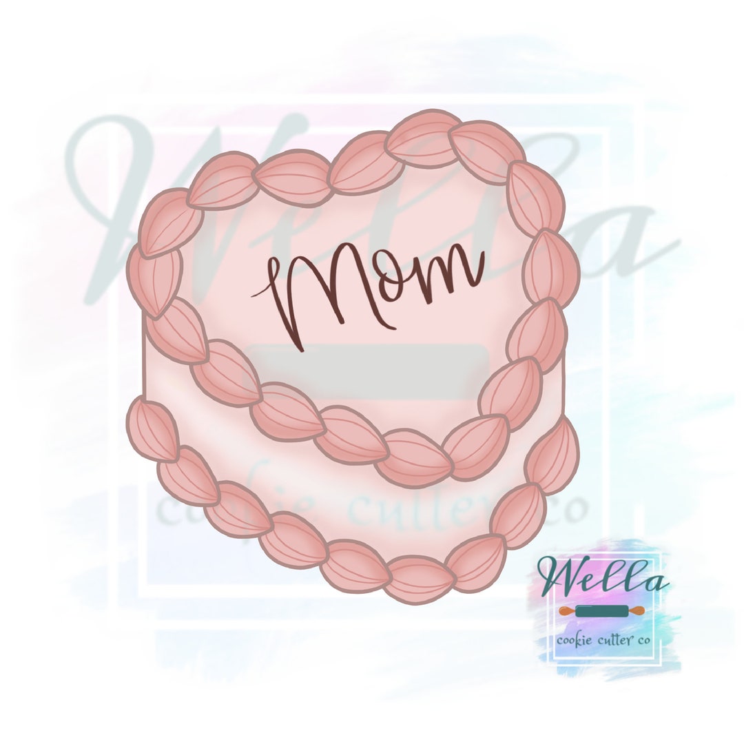 Vintage Heart Buttercream Cake Cookie Cutter - Etsy