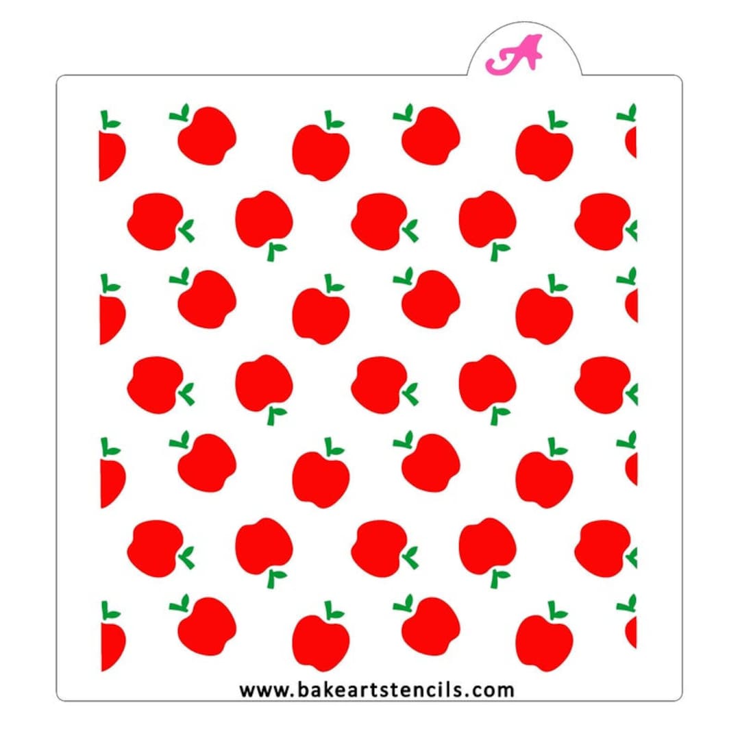 Plantilla de manzana de 2 piezas, plantilla de fondo, plantilla de ...
