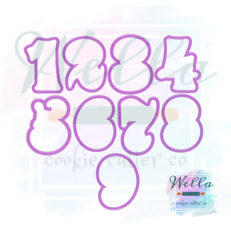 Funky Numbers Cookie Cutter Set - Etsy