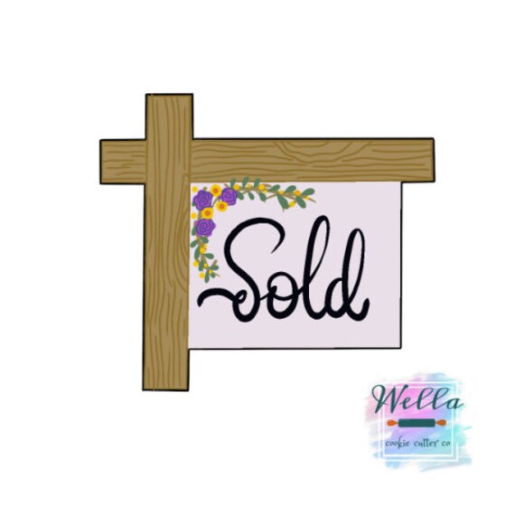 Sold Sign Cookie Cutter | Etsy