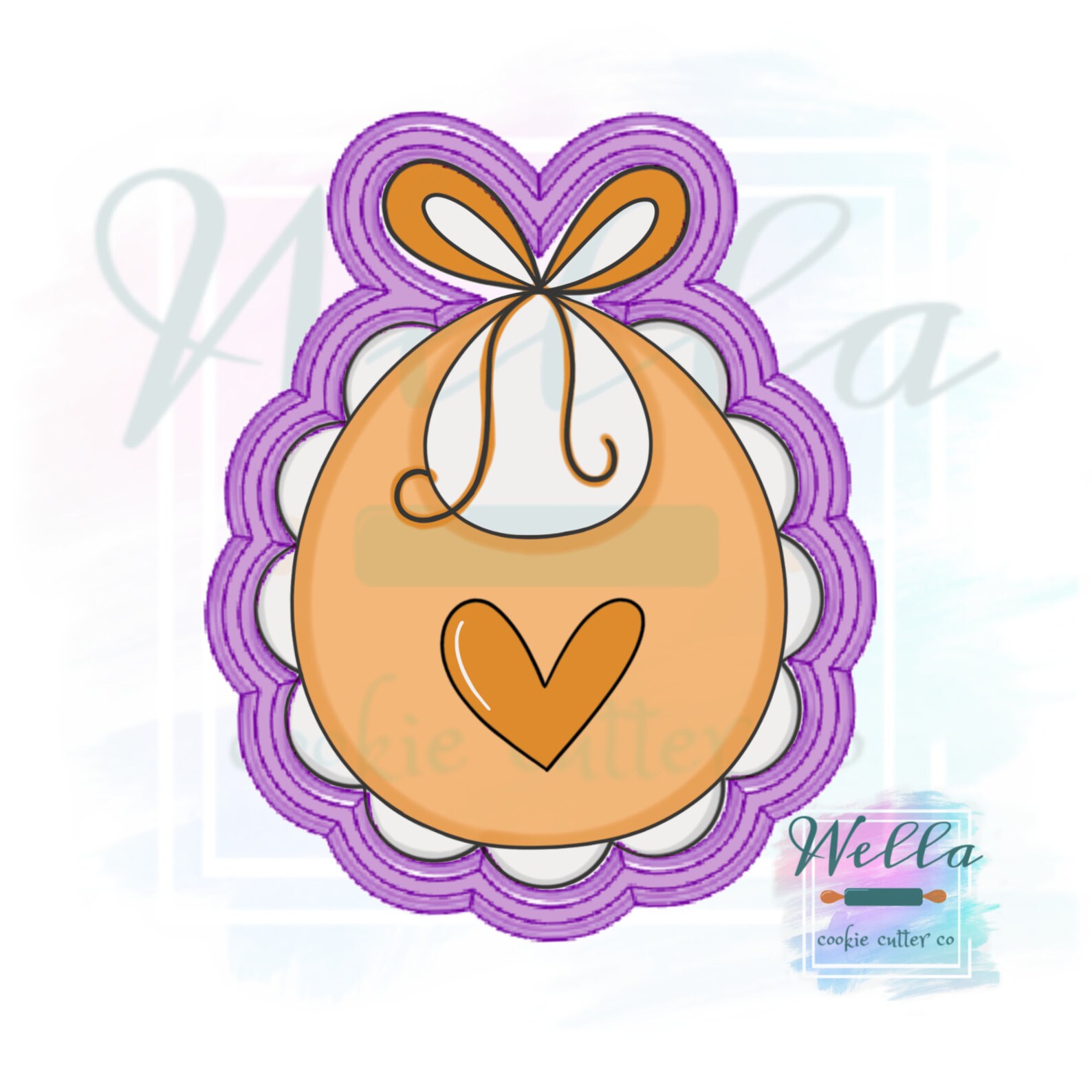 Baby Bib With Tied Bow Cookie Cutter Baby Bib Cookie Cutter - Etsy