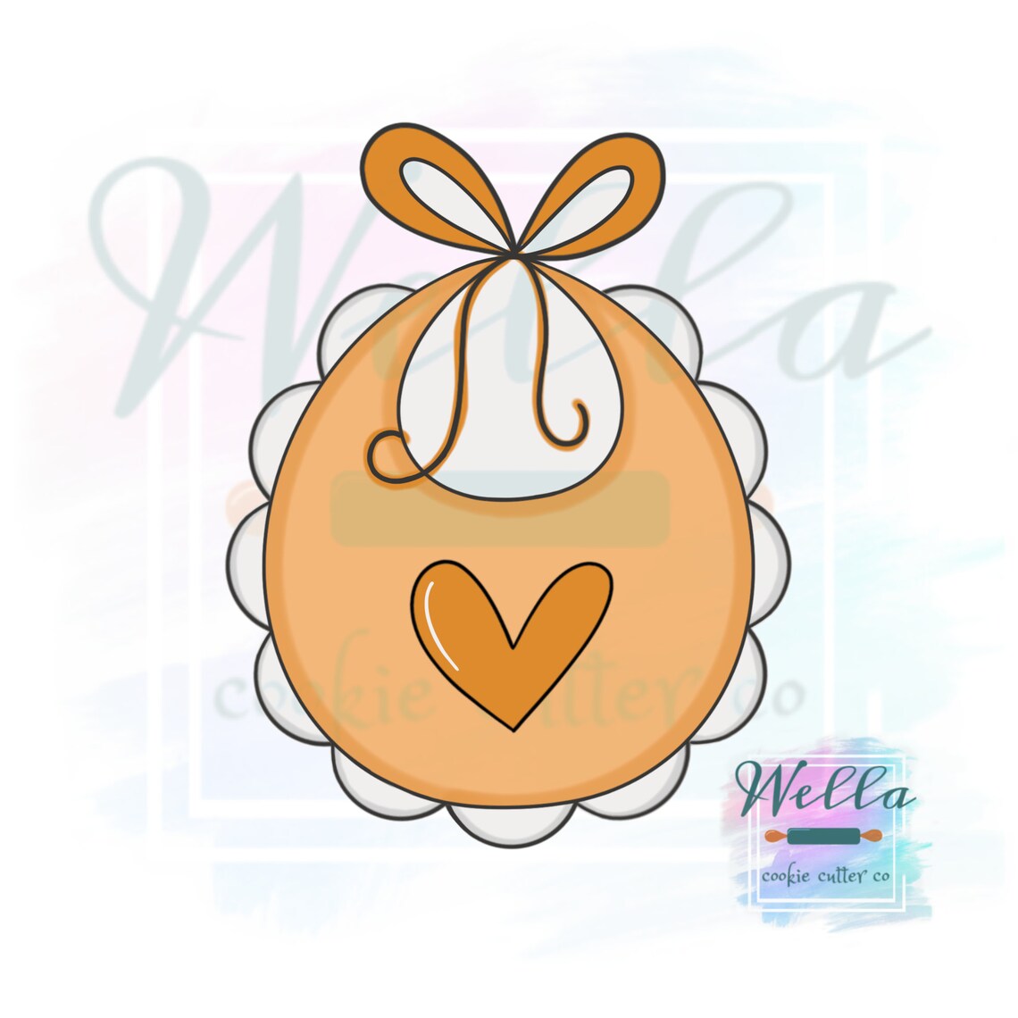 Baby Bib With Tied Bow Cookie Cutter Baby Bib Cookie Cutter - Etsy