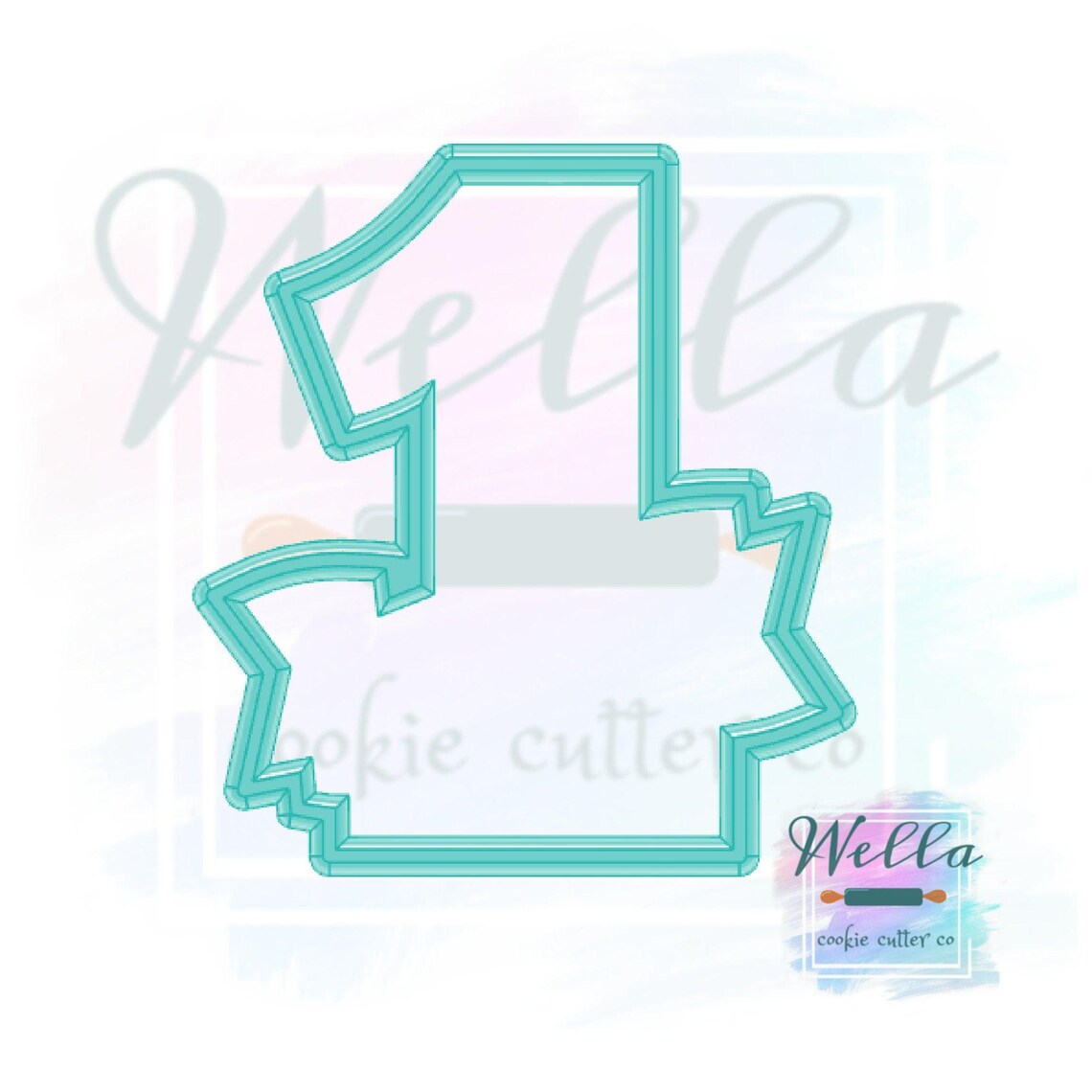 Number One With Banner Cookie Cutter, Number 1 With Banner Cookie ...
