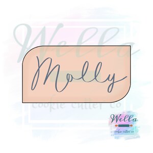 Plaque Molly Cookie Cutter, Modern Molly Cookie Cutter, Modern Plaque ...