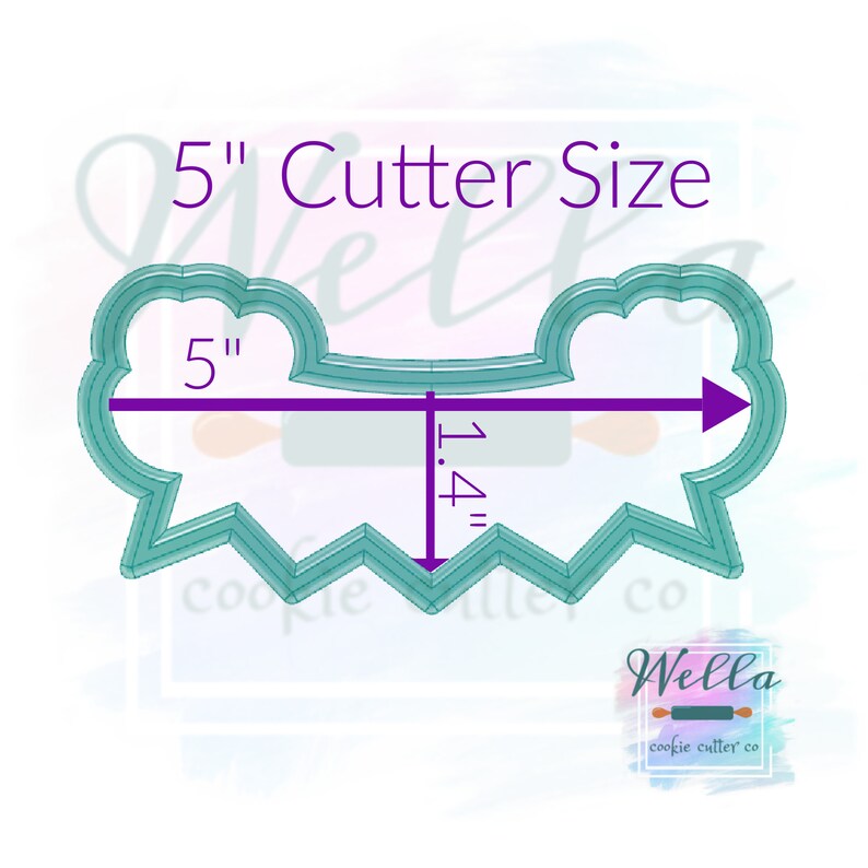 Baby Floral Banner Cookie Cutter, Baby Banner With Florals Cutter ...