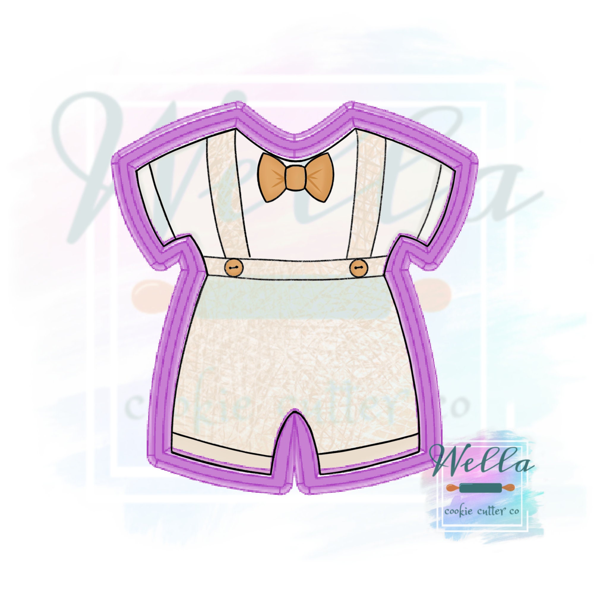 Little Boy Outfit Cookie Cutter Outfit With Suspenders Cookie - Etsy