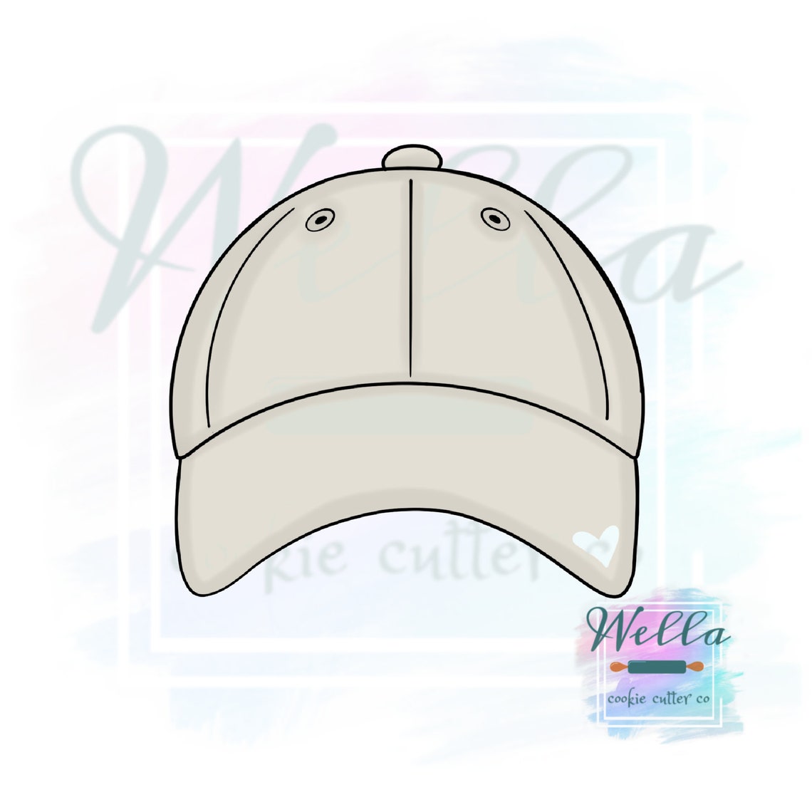 Baseball Cap Front View Cookie Cutter - Etsy