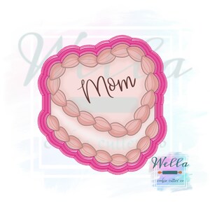 Vintage Heart Buttercream Cake Cookie Cutter - Etsy