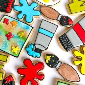Paint Art Set Cookie Cutters - Set of 4 Cutters, Paint Palette Cookie ...