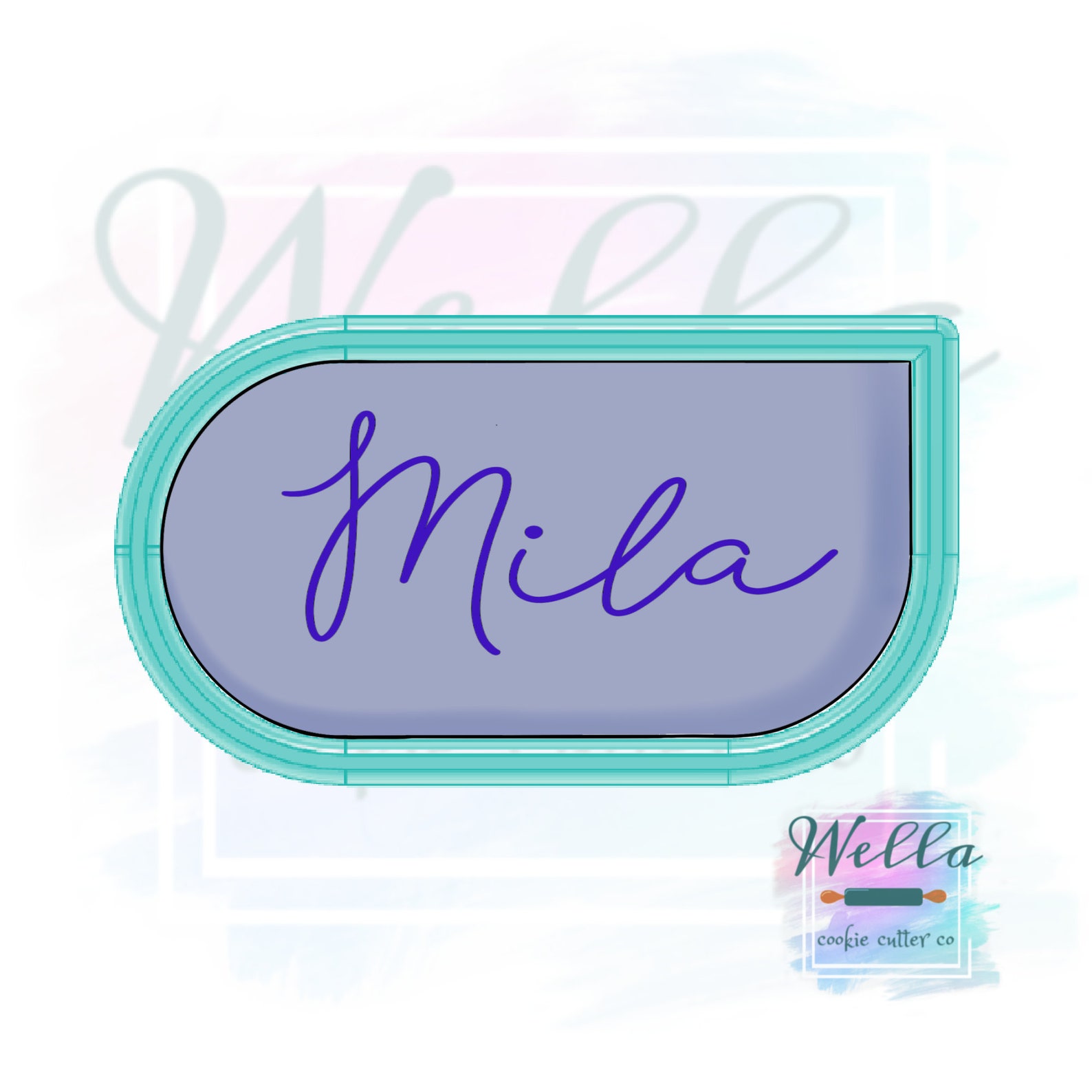 Plaque Mila Cookie Cutter Modern Mila Cookie Cutter Modern - Etsy