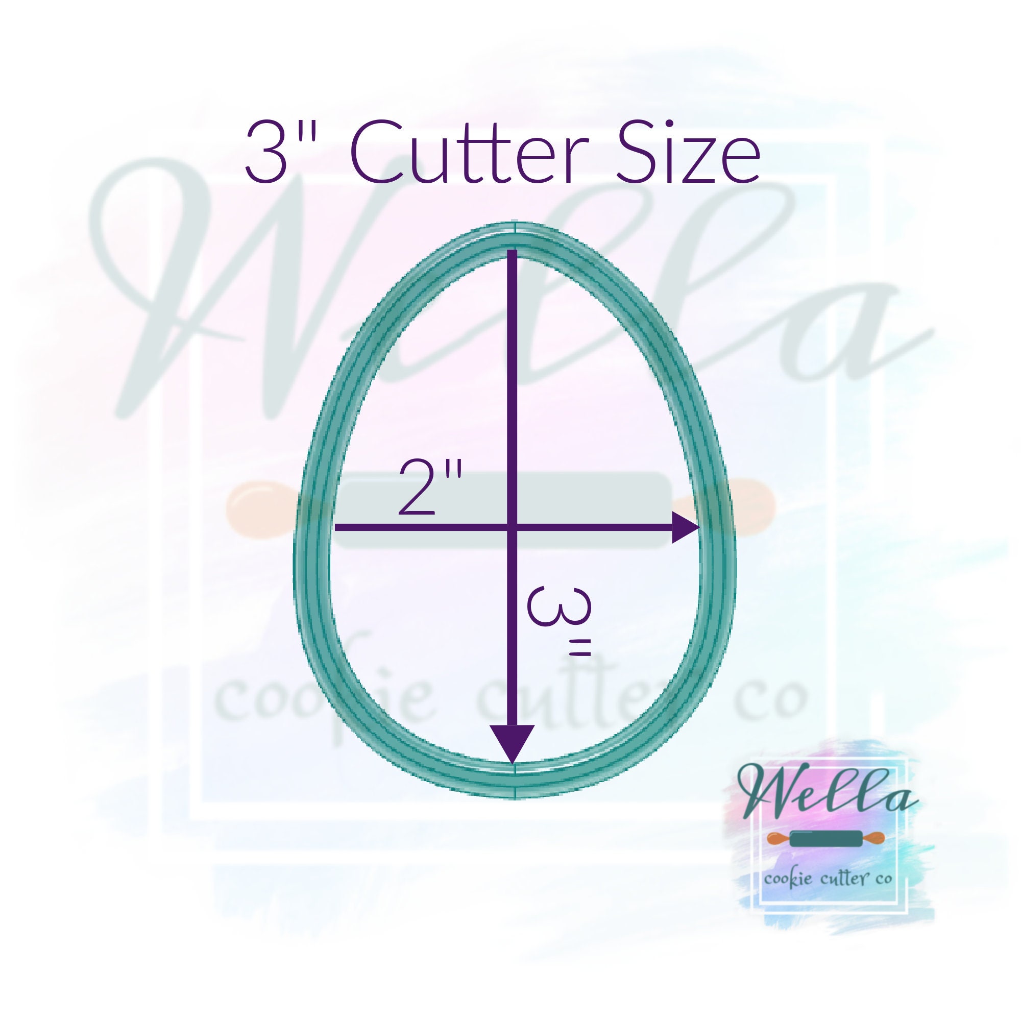 Egg Shape Cookie Cutter Easter Egg Cookie Cutter | Etsy