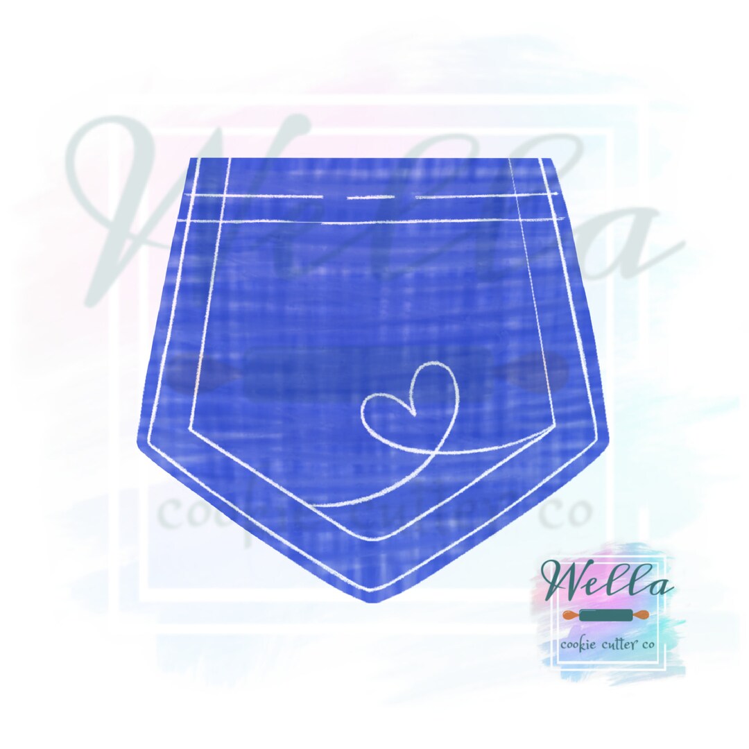 Jean Pocket Cookie Cutter - Etsy