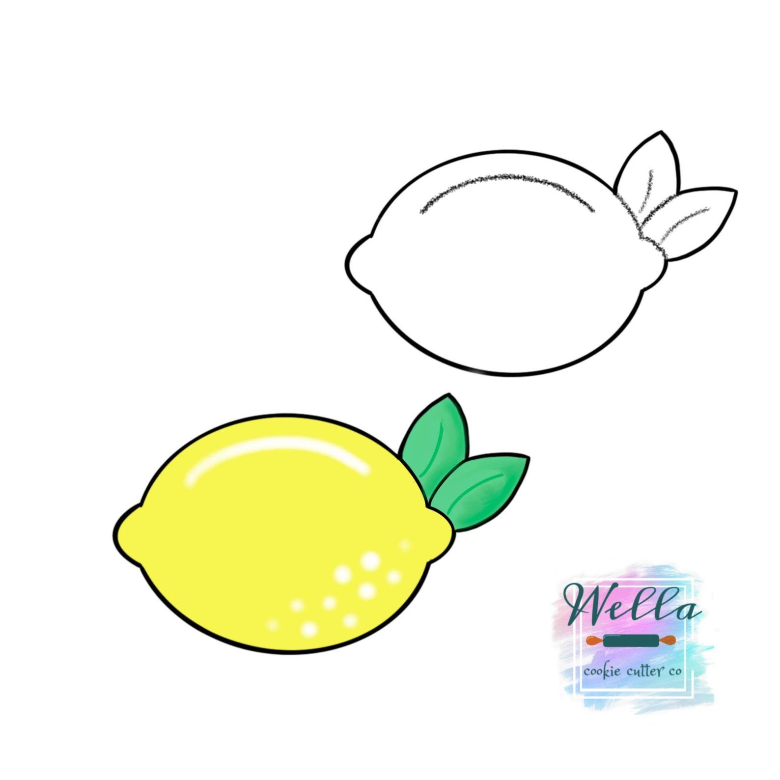 Lemon With Leaves Cookie Cutter - Etsy