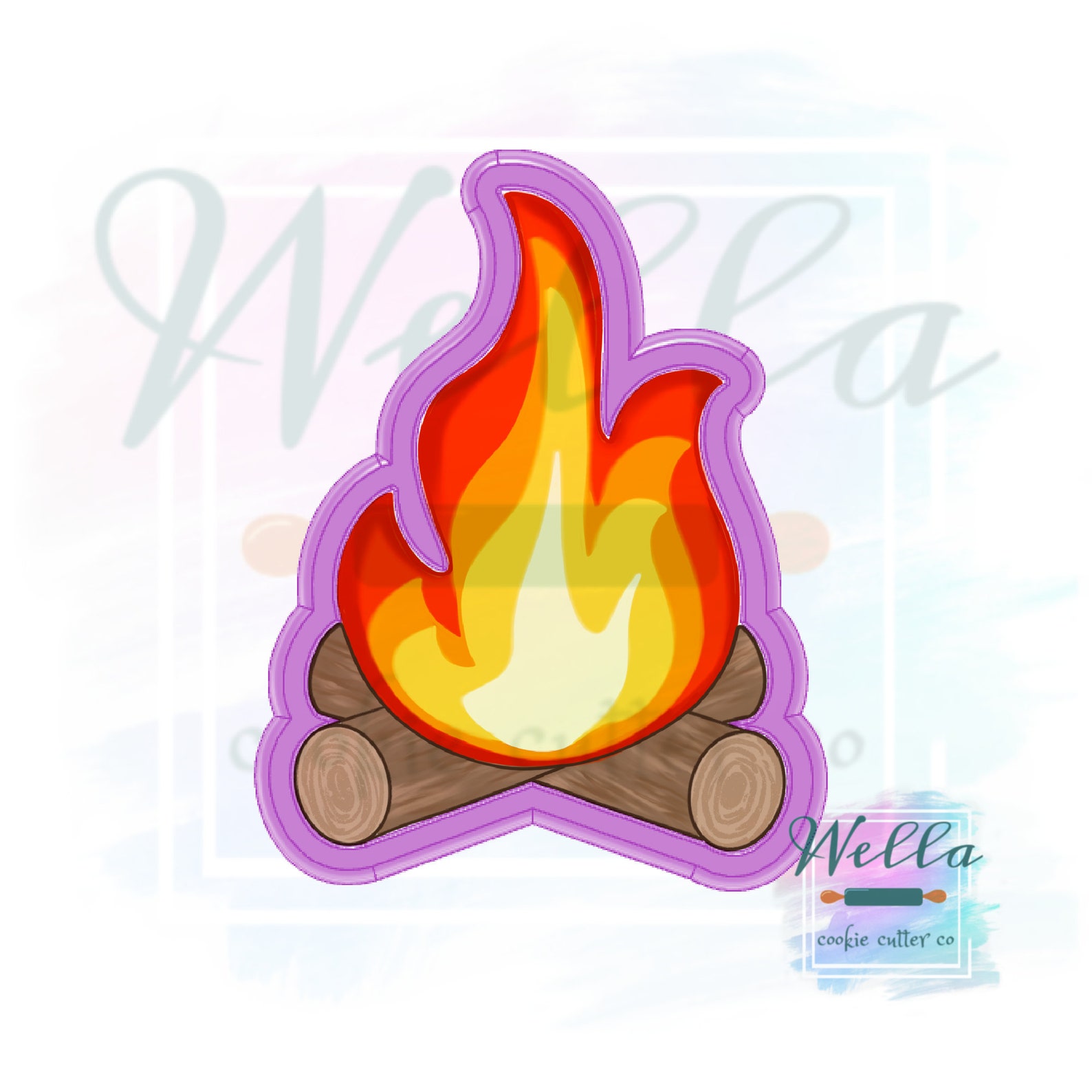 Campfire on Logs Cookie Cutter Camping Cookie Cutter Fire - Etsy