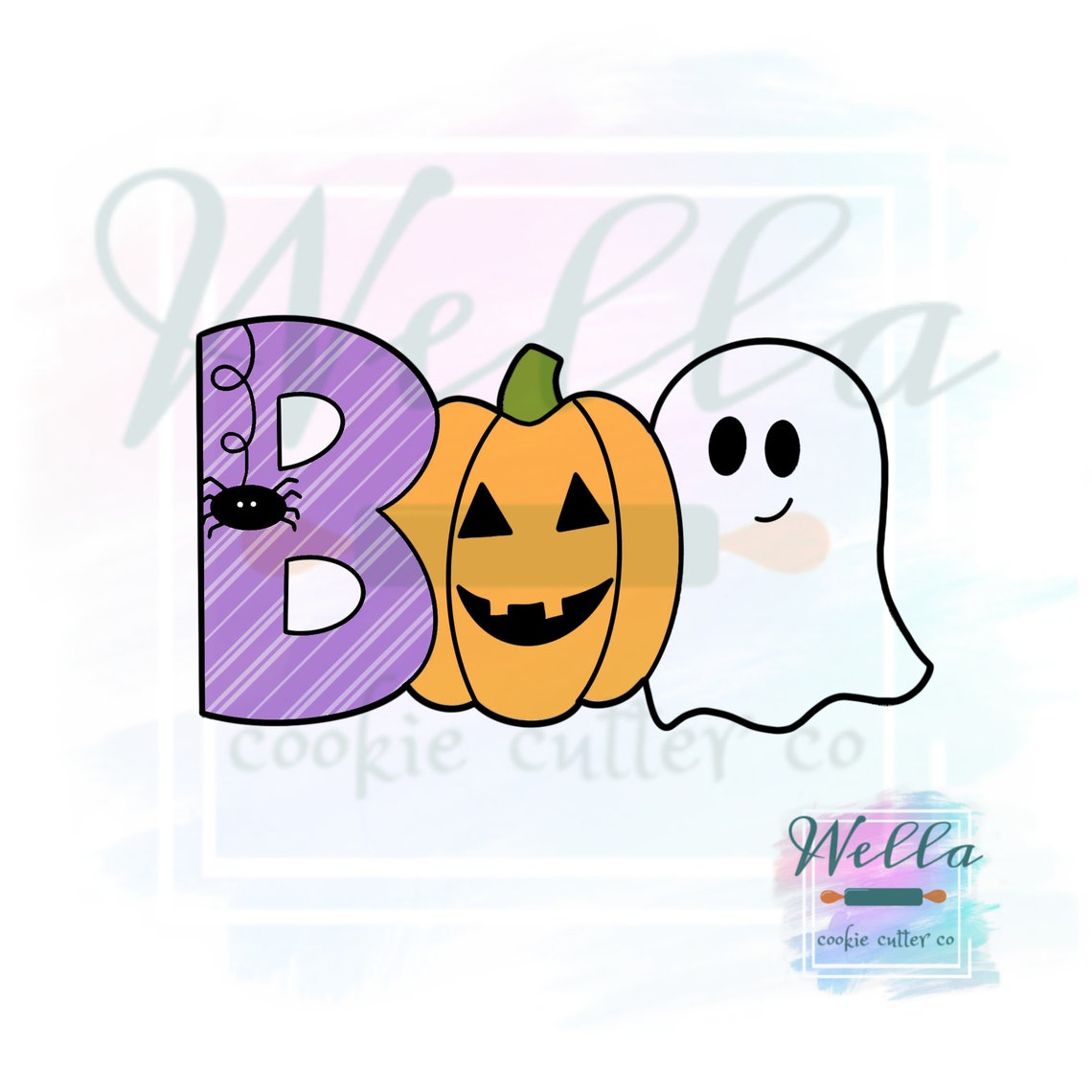 BOO Pumpkin Ghost Halloween Cookie Cutter | Etsy