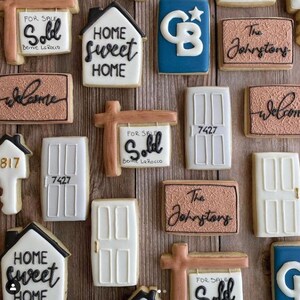 Housewarming Cookie Cutter Set With Optional Stencils, Realtor Cookie ...