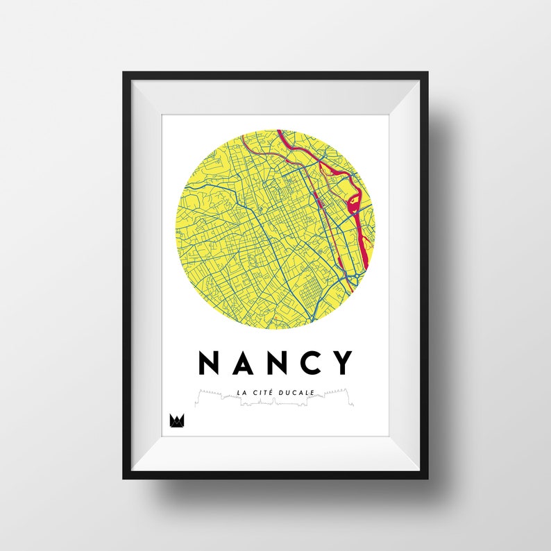 Nancy City Poster, Nancy Map, City Map A3 or A4 - Etsy