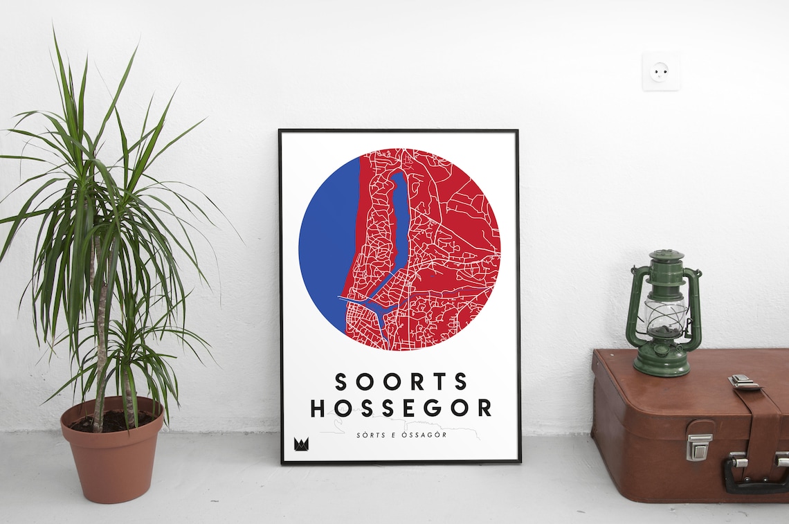 Poster/Affiche de la ville de Soorts-Hossegor, Carte d'Hossegor, City ...