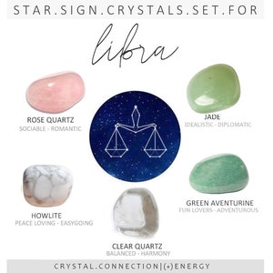 LIBRA Zodiac Crystals Set | Stones for Libra | Zodiac Crystal Set ...