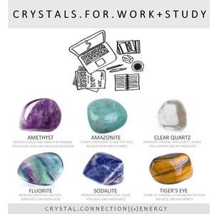 WORK & STUDY Crystals Set Crystals and Stones for Work | Etsy