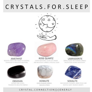 SLEEP WELL Crystals Set Crystals and Stones for Restful | Etsy