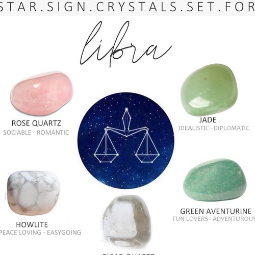 LIBRA Zodiac Crystals Set Stones for Libra Zodiac Crystal | Etsy