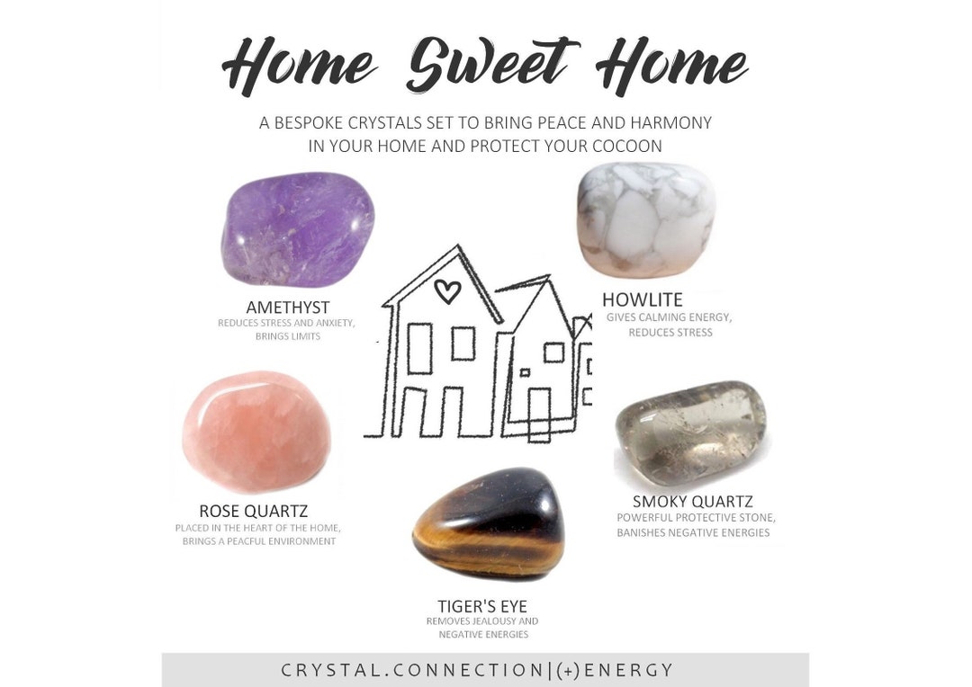 HOME PROTECTION Crystals Set | Crystals and Stones for New Home ...