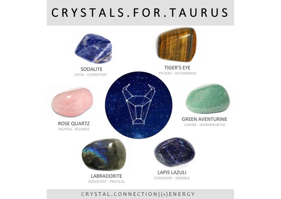 TAURUS Zodiac Crystals Set Stones for Taurus Zodiac | Etsy