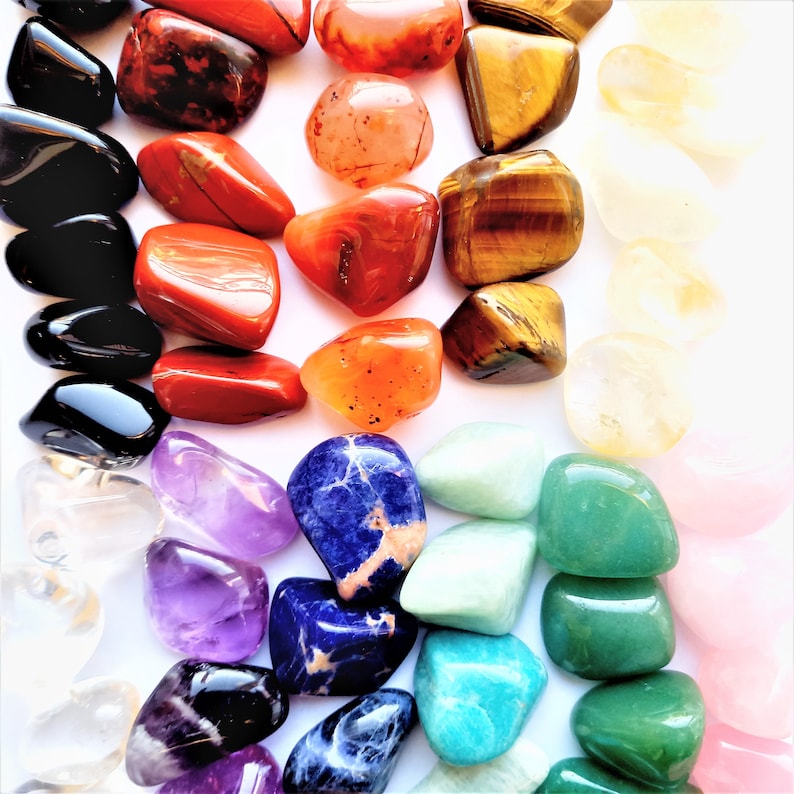 SEVEN CHAKRAS Crystals Set | 7 Chakras Crystals and Stones | Wellbeing ...