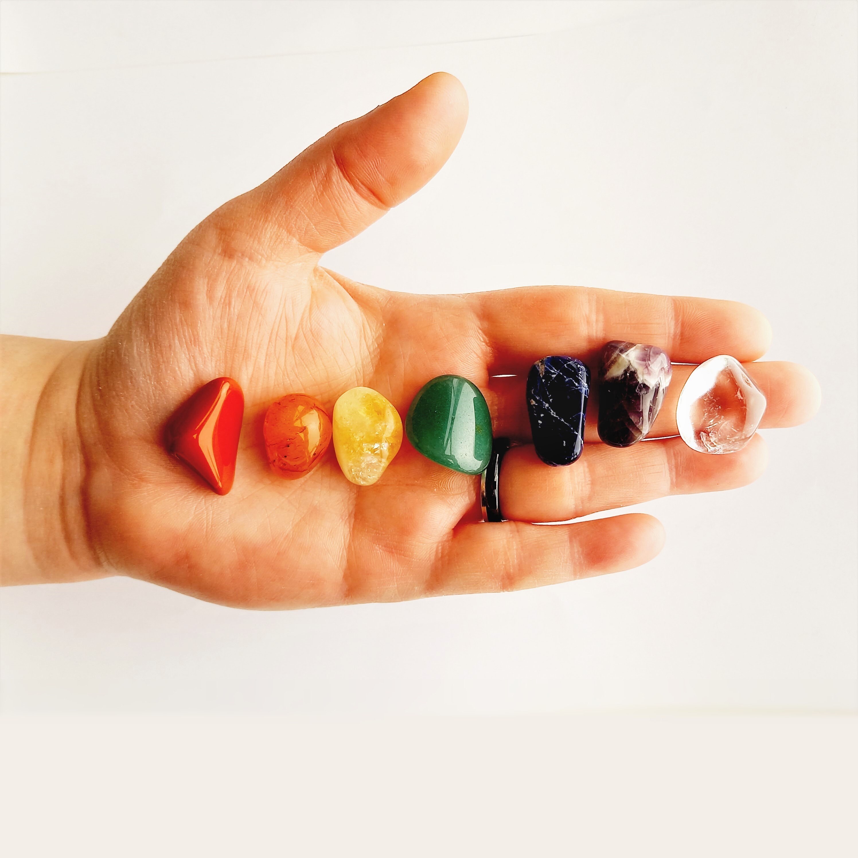 SEVEN CHAKRAS MINI Crystals Set 7 Chakras Crystals and | Etsy