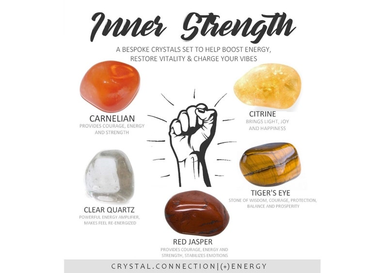 INNER STRENGTH Crystals Set | Crystals and Stones for Inner Strength ...