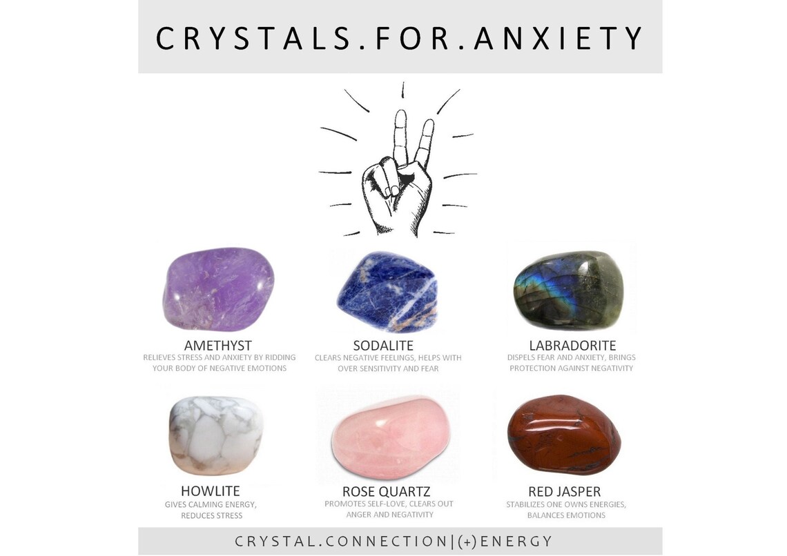 ANXIETY Crystals Set Crystals and Stones for Anxiety | Etsy