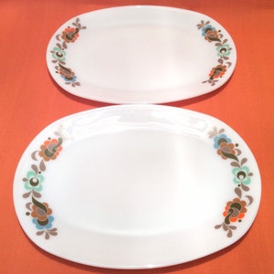 Set of 4 JAJ Pyrex Carnaby Tempo Oval Steak Plates, 1970s JAJ Carnaby ...