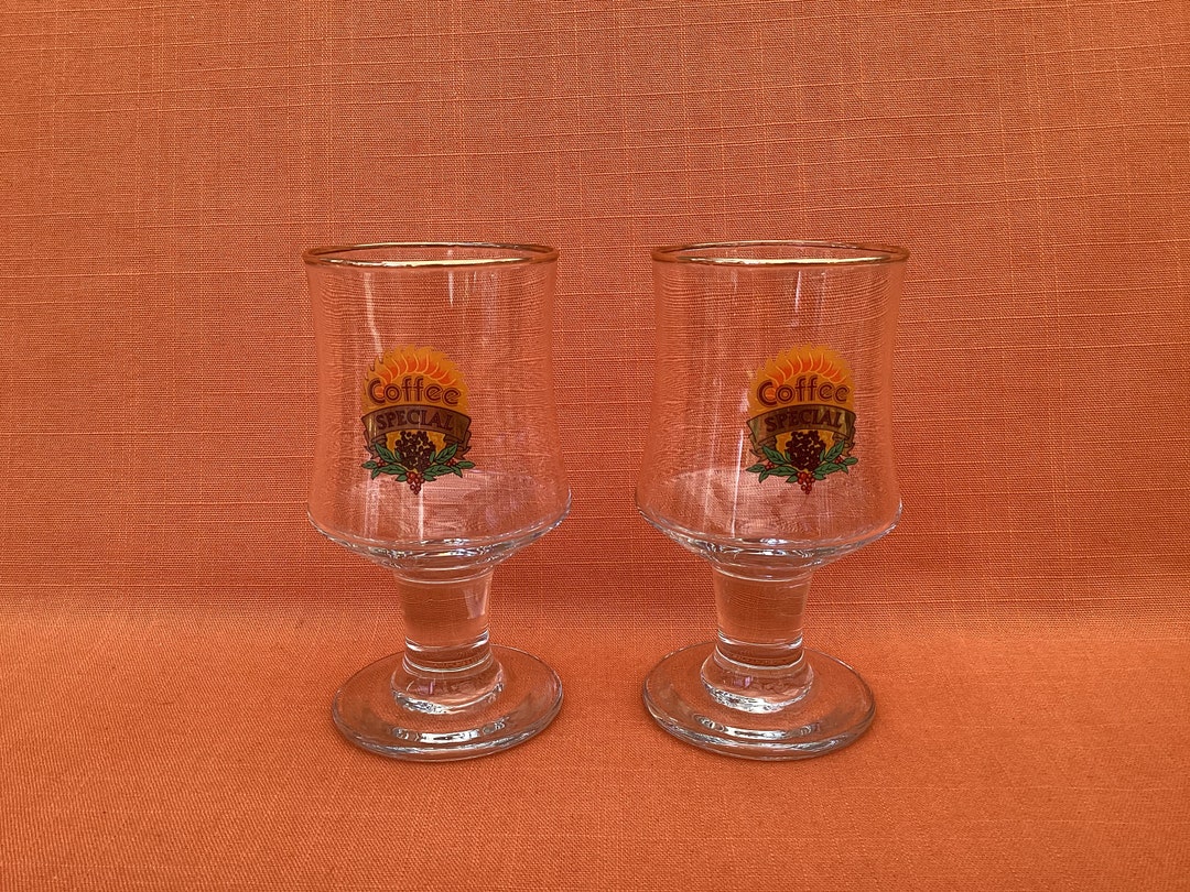 Dema ‘coffee Special’ Glasses, Retro Irish Coffee/hot Chocolate Glasses ...