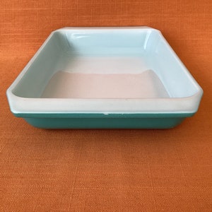 1950s Pyrex Snowflake Space Saver in Turquoise, Vintage Pyrex Turquoise ...
