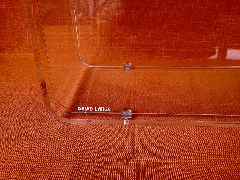 1970s David Lange Perspex Magazine Rack With Brass Handle - Etsy